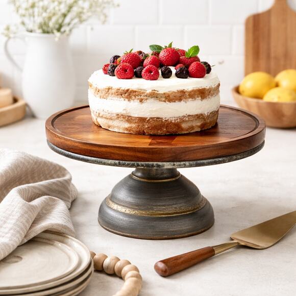 Hearth & Hand Magnolia | Kitchen | Hearth Hand Magnolia Wood Metal Cake ...